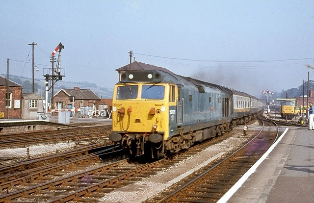 ORIGINAL 35MM SLIDE BR Diesel loco Class 50 no.50021 at Exeter +rights ...