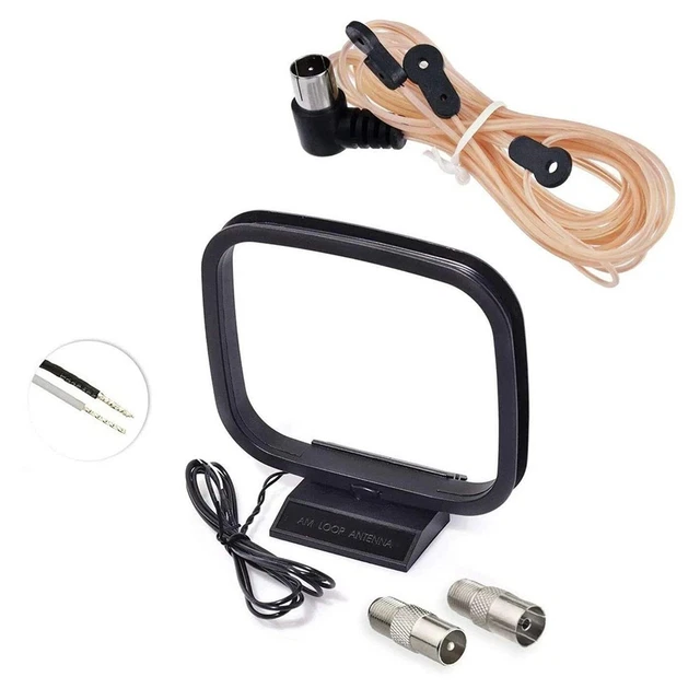 FM DIPOLE ANTENNA AM Loop Antenna For Home Stereo Receiver Indoor BT ...