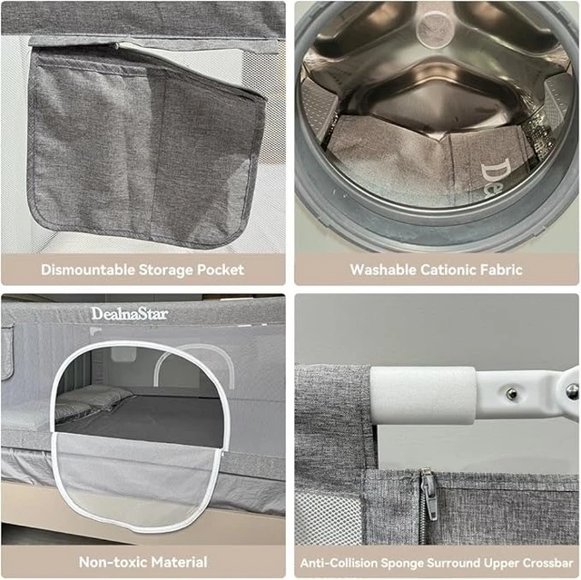 BED RAIL 72" Adjustable Safety Bed Guard with 28 Height Gears AUCTION £ ...