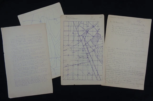 WW1 BRITISH &MAP READING" EXAM PAPER + MAPS (plus NAMED and MARKED ...