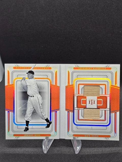 JOHNNY MIZE 2023 National Treasures BOOKLET Legendary Materials Used ...