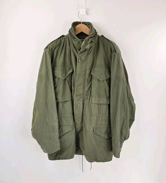 US ARMY M65 Combat Field Jacket OG 107 So-Sew Styles Alpha 80s Medium Short £85.00 - PicClick UK