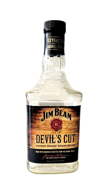 EMPTY BOTTLE JIM Beam Devil's Cut .kentucky Bourbon Whiskey 750 mL £8. ...