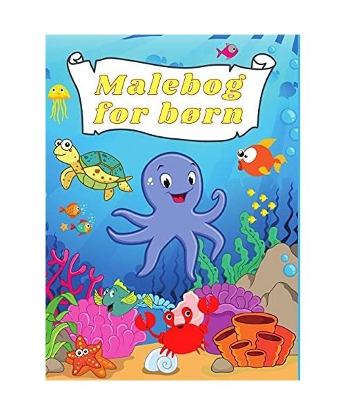 MALEBOG FOR BØRN: Fantastiske og sjove under havets væsner Oceans ...