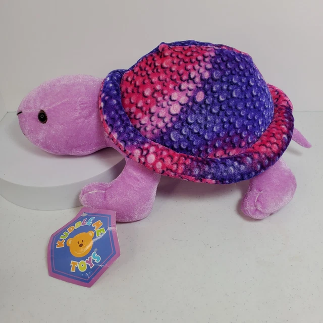 KELLYTOY KUDDLE ME Toys Turtle Plush Stuffed Animal Purple Print 12 ...