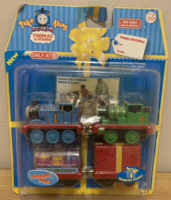 NEW THOMAS & Friends Take Along Birthday Percy Cake Snow Globe Present ...