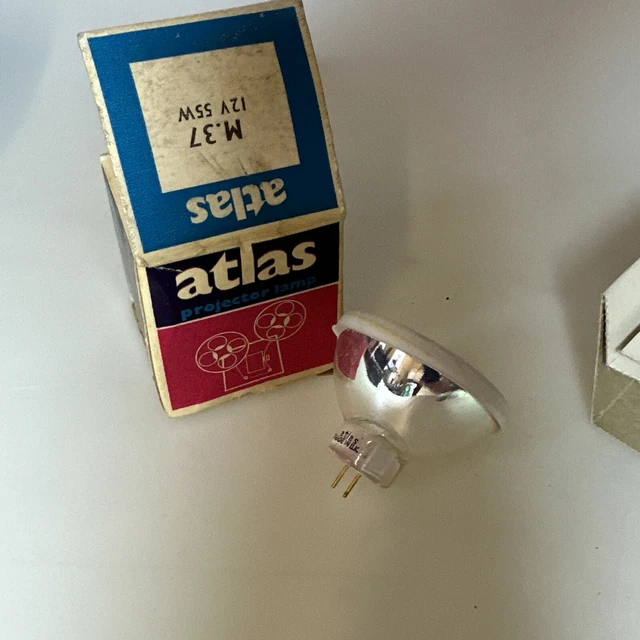 ATLAS SUPER 8 Projector Bulb Lamp M.37 12V 55W Continuity Tested £15.00 ...
