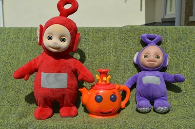 TELETUBBIES JUMPING PO Toy with Sound Effects 14" & Talking Tinky Winky ...
