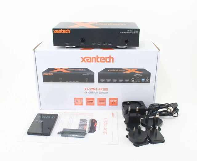 COMMUTATEUR XANTECH XT-SW41-4K18G HDMI 4K 4x1 ; CFL 6112048 EUR 13,85 ...