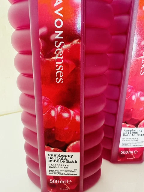 AVON SENSES RASPBERRY Delight Bubble Bath - 500ml £2.50 - PicClick UK