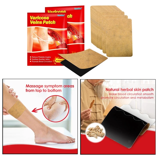 12PCS VARICOSE VEINS Plaster Vasculitis Phlebitis Herbal Back Patch for ...