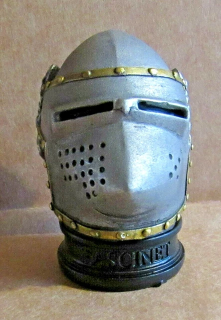 ORNAMENT BASCINET HELMET Resin Model Open Faced Knights Hat Medieval ...