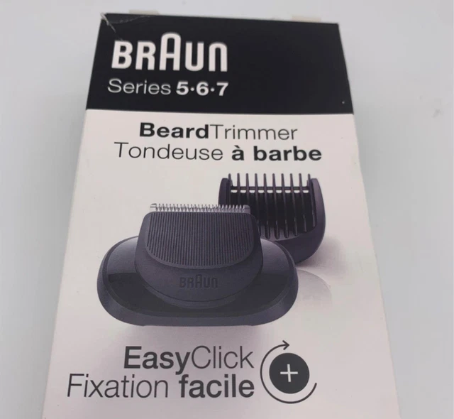 BRAUN EASY CLICK Beard & Body Trimmer Attachment for Series 5, 6 and 7 ...
