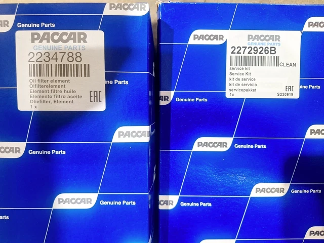 GENUINE PACCAR OIL And Fuel Filter Kit 2234788 , 2272926B $119.64 ...