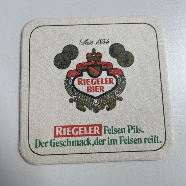 ALTER BIERDECKEL - Riegeler Bier Felsen Pils / Peterstaler Wasser EUR 1,00 - PicClick DE