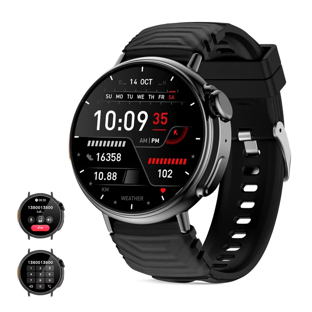 SPORTS SMART WATCH Bluetooth Call Fitness Tracker Heart Rate Monitor ...