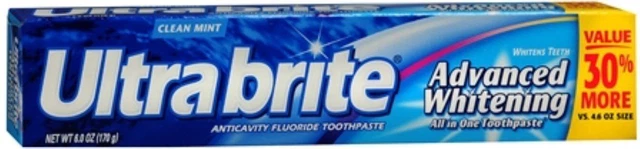 ULTRA BRITE ADVANCED Whitening Toothpaste Clean Mint 6 oz EUR 11,96 ...