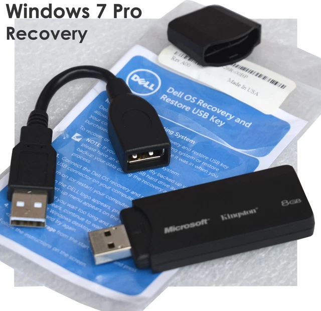 WINDOWS 7 PRO Professional 64-Bit 8Gb 4Gb Kingston Usb Stick English ...