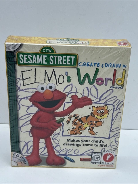 SESAME STREET ELMOS World Create & Draw CD - ROM Windows 95 & 98 New ...