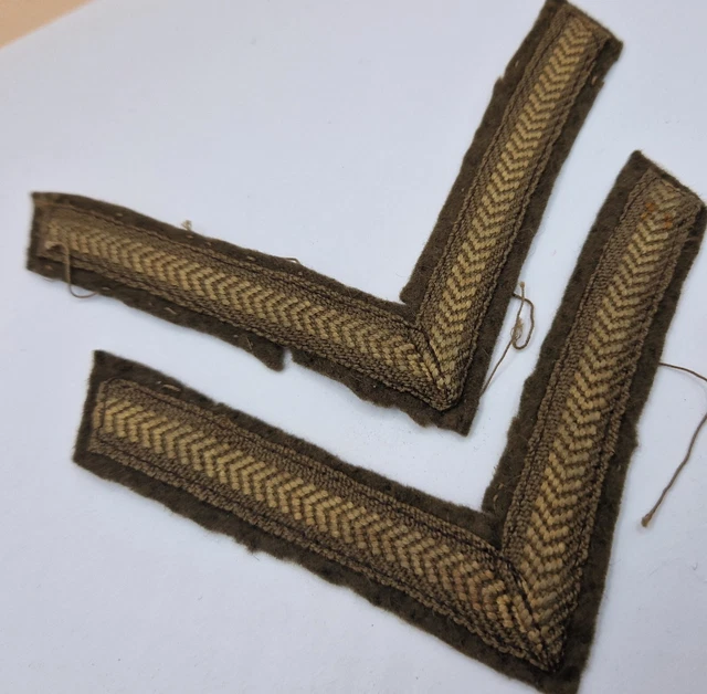 WW1 WW2 BRITISH Army Lance Corporal Rank Chevrons Stripes embroidered ...