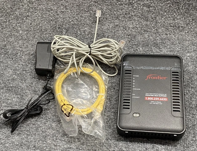 FRONTIER NETGEAR DSL Modem with WiFi ADSL2+ Router Model D2200D-1FRNAS ...