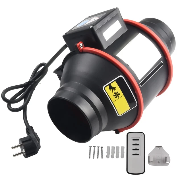 EASY TO INSTALL and use 100mm inline duct fan with wireless remote ...