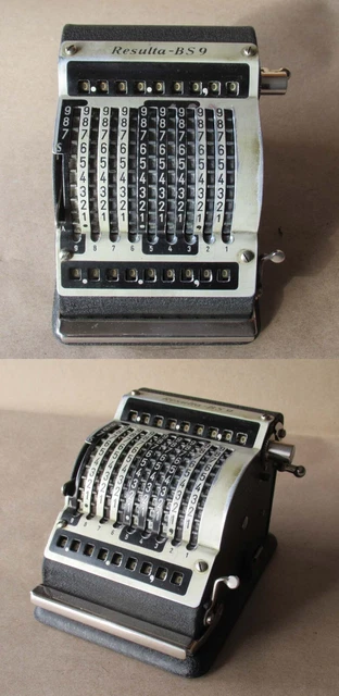 ANTIQUE GERMAN DESKTOP Mechanical Toothed-Wheel Calculator Resulta Bs9 ...