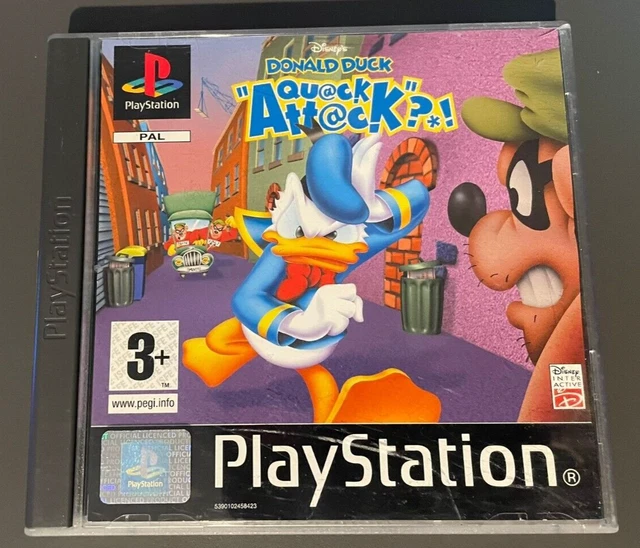 DISNEY'S DONALD DUCK Quack Attack PS1 Classic Black Label Complete £19. ...