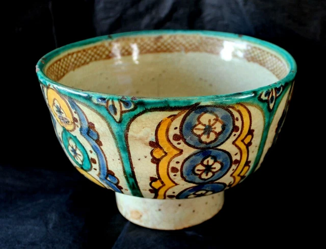 ORIENTALISME ANCIEN grand Bol dit ZLAFA céramique polychrome EUR 160,00 ...