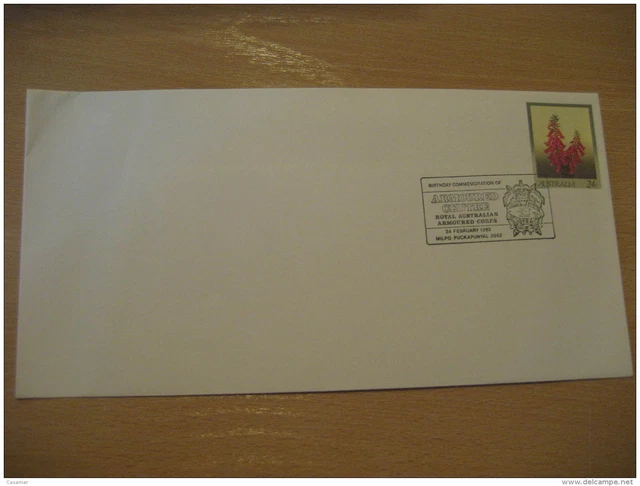 ROYAL AUSTRALIAN ARMOURED Corps Military Milpo Puckapunyal 1982 Cancel ...