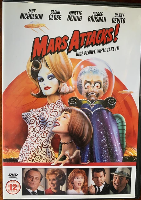 MARS ATTACKS DVD 1996 Cult Sci-Fi Comedy Movie Classic £5.00 - PicClick UK