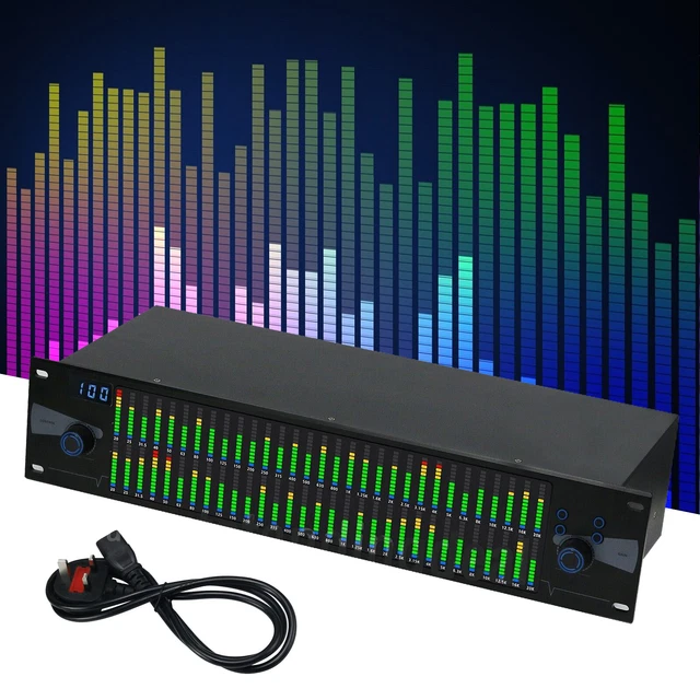 PRO GRAPHIC EQUALIZER Digital Equalizer Dual 31-Band Spectrum Display ...