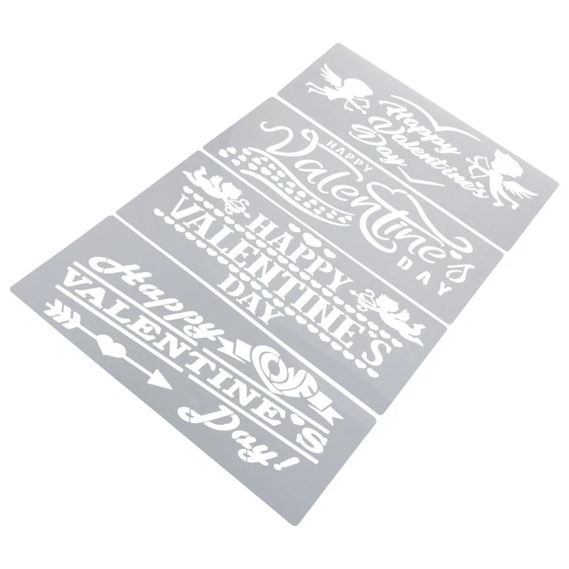 4 PCS VALENTINE'S Day Stencils Template Painting Templates Drawing $19. ...