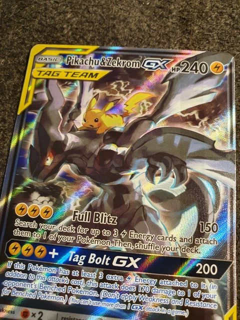 PIKACHU & ZEKROM Tag Team GX SM168 Promo - Alt Full Art Holo - Carte Pokémon EUR 46,60 - PicClick FR