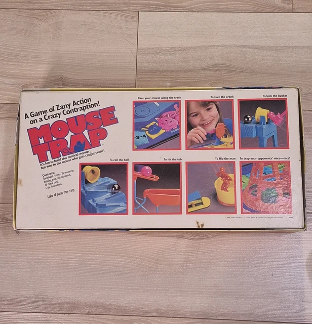 1986 MOUSE TRAP Vintage Board Game #4657 Milton Bradley *Missing some ...