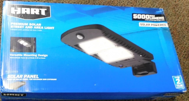 HART PREMIUM SOLAR Street & Area Light – 5000 Lumens Outdoor LED (New ...