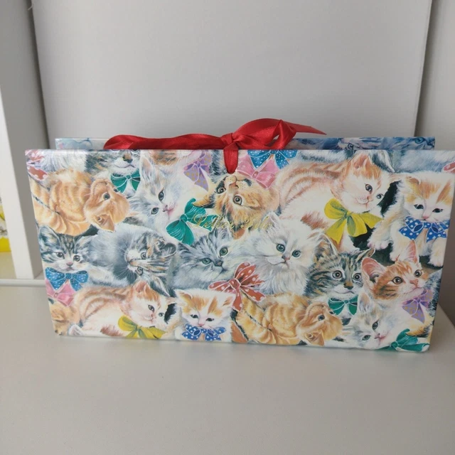 VINTAGE 90'S KITSCH Cat Kitten Letter Rack Paper Organiser Expanding ...