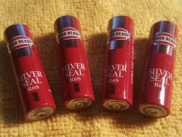 VINTAGE EVER READY Batteries x4 Silver Seal R6S £5.00 - PicClick UK