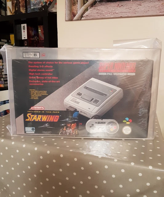 BRAND NEW SUPER nintendo snes console graded 85 very rare unused sealed ...