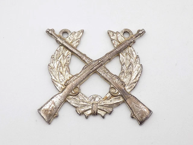 ORIGINAL WWII USMC Marine Corps Expert Rifleman Pin Device Sterling £24 ...