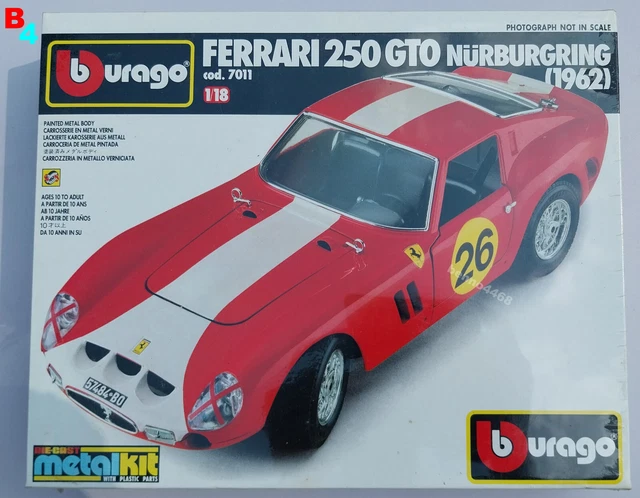 BBURAGO KIT 1/18 Ferrari 250 GTO #26 Nürburgring 1962 Metal Bausatz ...