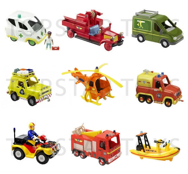 FIREMAN SAM VEHICLES - Jupiter Bessie Venus Rescue Quad Helicopter ...