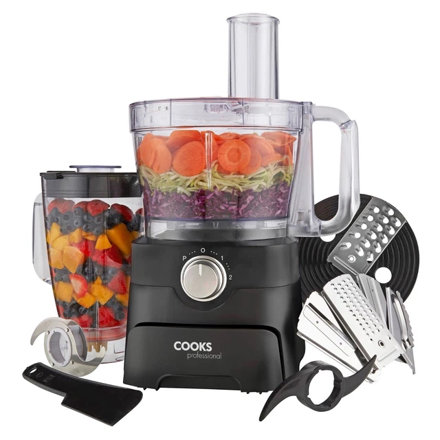 COOKS PROFESSIONAL 1000W Food Processor Blender Chopper Grater 3.5L ...