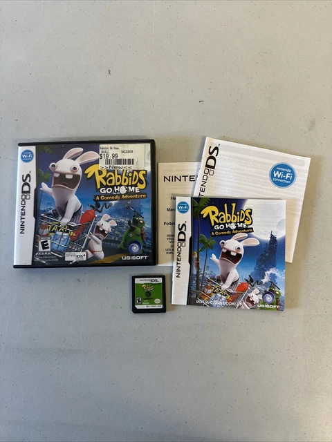RABBIDS GO HOME (Nintendo DS, 2009), cib, complete w/ case, inserts ...