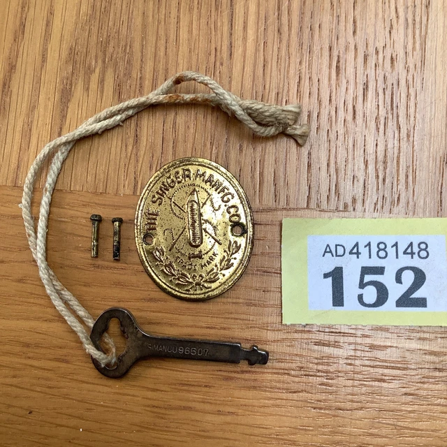 VTG SINGER SEWING Machine Key For Bentwood Carry Case,Simanco 96507 ...