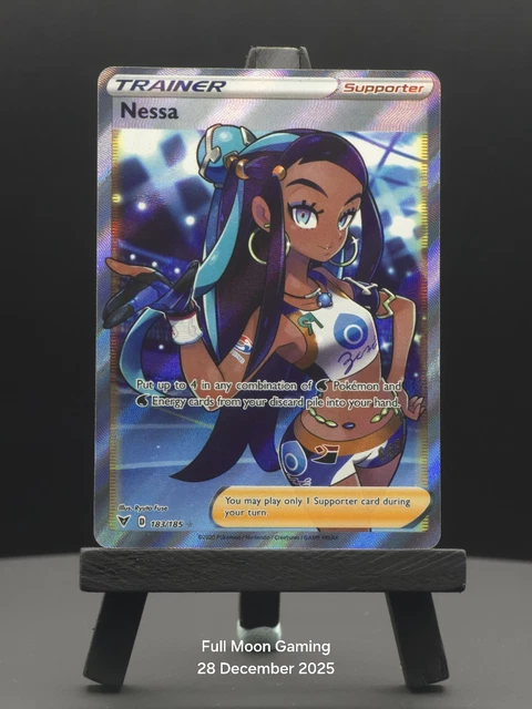 NESSA 183/185 FULL Art Trainer | Pokémon SWSH: Vivid Voltage NM £7.50 ...