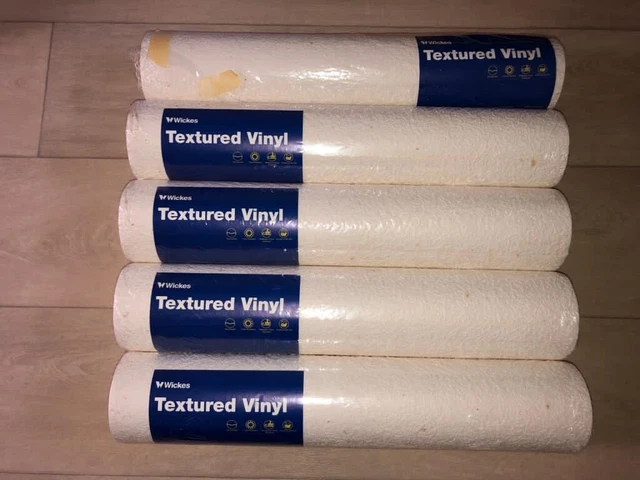 WICKES PAINTABLE TEXTURED Blown Vinyl Wallpaper £14.51 - PicClick UK