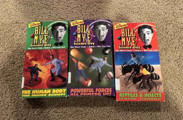 3 DISNEY BILL Nye the Science Guy VHS Human Body Insects Reptiles ...