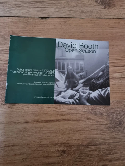 TNEWM81 ADVERT 5X8 David Booth: 'Open Season' Debut Album £6.00 ...