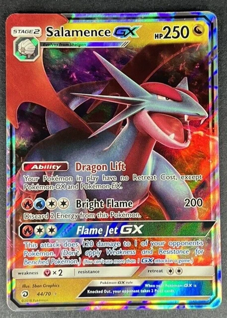 SALAMENCE GX 44/70 Holo Full Art Ultra Rare - Dragon Majesty - Pokémon JCG - Neuf dans sa boîte ...